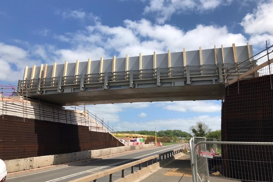 Bridge removal signifies end of major earthworks...
