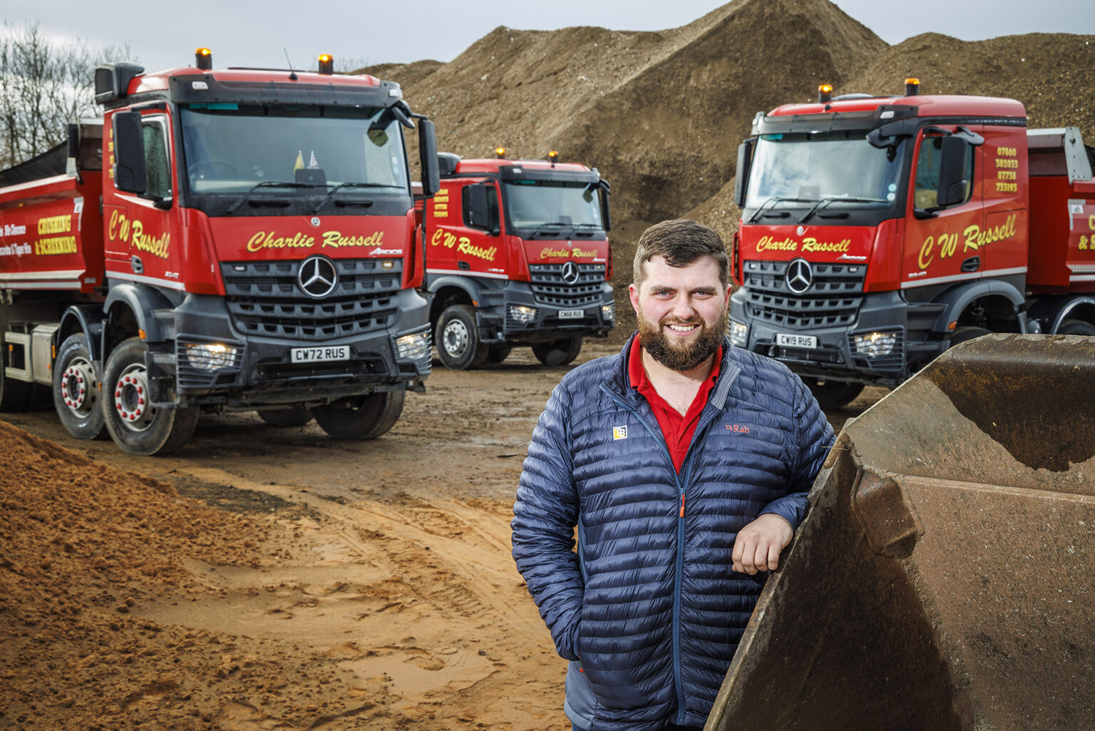 CW Russell's 3 new Mercedes-Benz Arocs from Bell Truck and Van